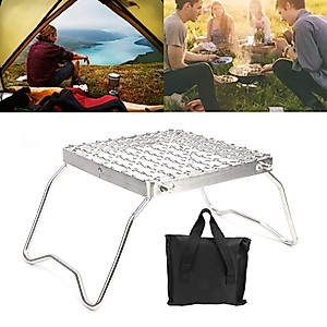 Barbecue Grill, Heavy Duty Portable with Legs Campfire Grill, with Carrying Bag for Backpacking Hiking