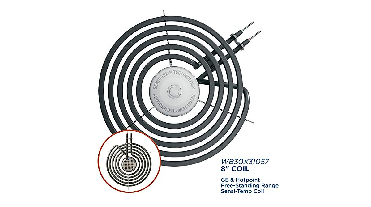 GE 8" Electric Range Coil Burner with Sensi-Temp Technology
