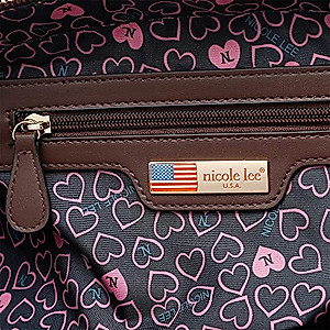 Nicole Lee FASHION LOVE CAT PRINT SATCHEL