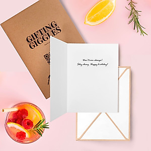 GIFTING GIGGLES Happy Birthday Card for Women - Best Friend, Sister, Mother, Daughter, Grandma - Bday Cards for her Pop Out 3D Martini Glass | 21st 25th 30th 40th 50th 60th 70th 80th