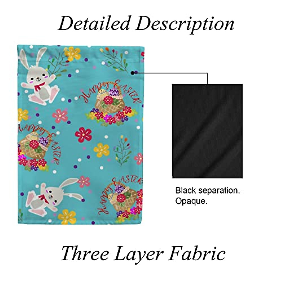 My Little Nest Seasonal Garden Flag Cute Bunny And Easter Egg Vertical Garden Flags Double Sided for Home Farmhouse Yard Holiday Flag Outdoor Decoration Banner 12"x18"