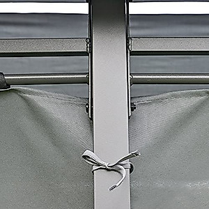 Outsunny 10' x 13' Patio Gazebo, Outdoor Gazebo Canopy Shelter with Curtains, Vented Roof, Steel Frame for Garden, Lawn, Backyard and Deck, Sage Gray