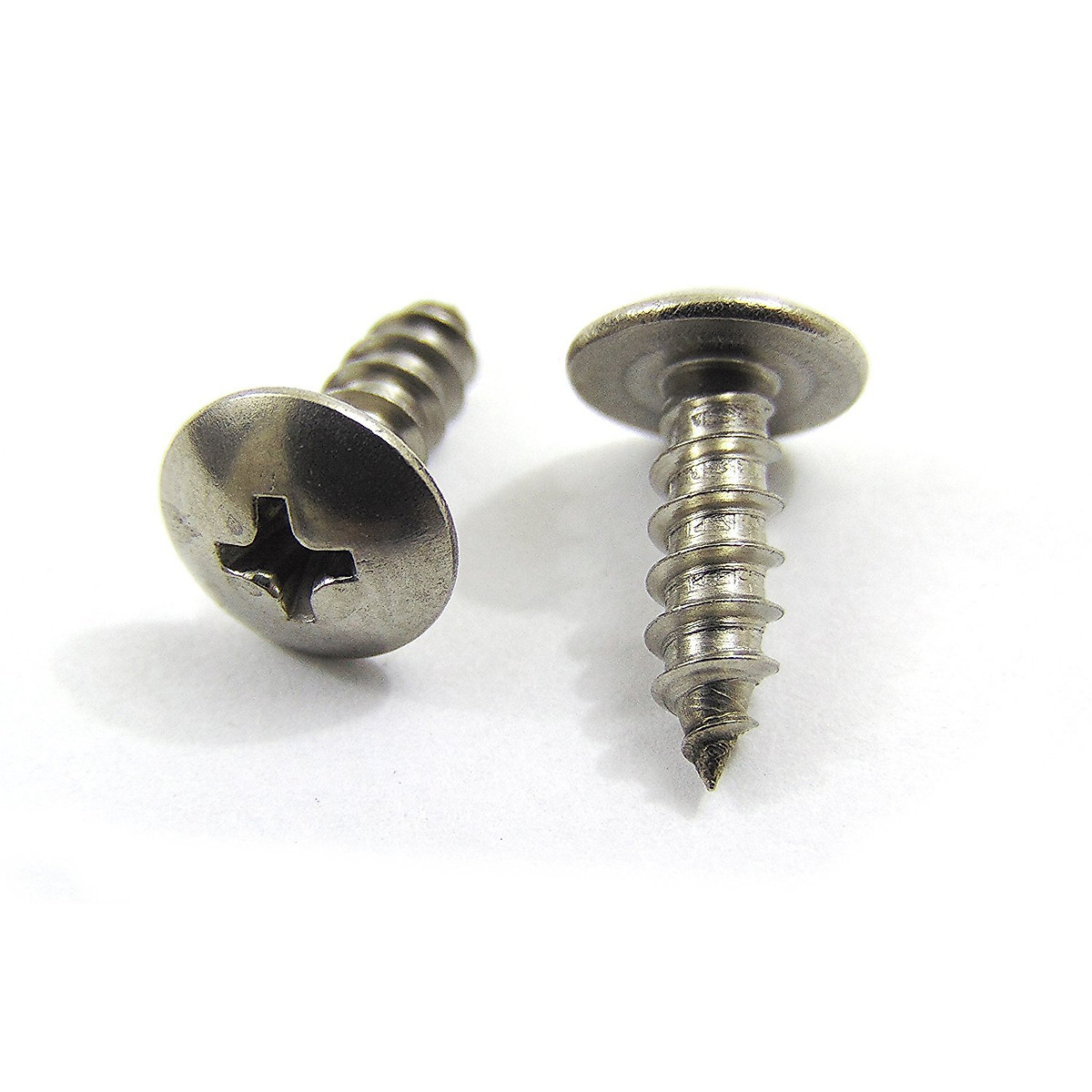 WOIWO Stainless Phillips Pan Head Wood Screws, 8 x 1/2" Wood Screws (100pc)
