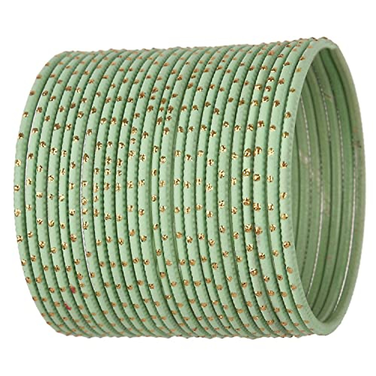 Efulgenz Indian Bangles Set Indian Bangles for Women Bollywood Plain Metal Bangles Bracelet Mint Green Bangles Indian Costume Jewelry for Women