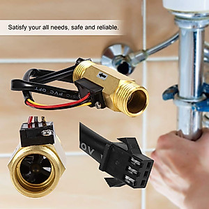 60mm G1/2" Copper Thread Hall Effect Liquid Water Flow Sensor Flowmeter Fluidmeter Liquid Water Flow Switch Meter 1-30L/min