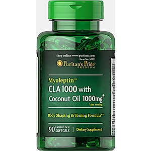 Puritan's Pride Myoleptin CLA 1000 with Coconut Oil-90 Softgels