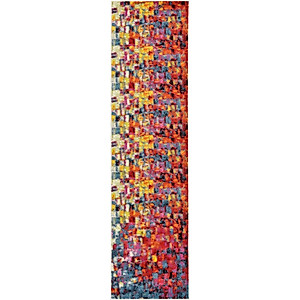 Unique Loom Lyon Collection Bright Modern Abstract Area Rug, 5 ft x 8 ft, Multi/Blue