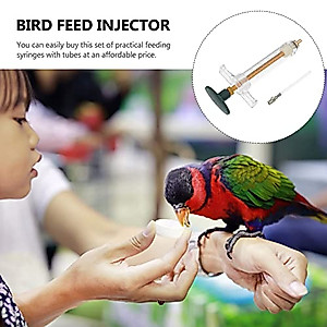 POPETPOP Baby Bird Feeding Syringe - Feeding Tubes for Baby Birds Pet Feeding Syringe Hand Feeding Syringe Birds Liquids Feeder Bird Syringe Feeder Feeding Tool for Parrot Sick Bird