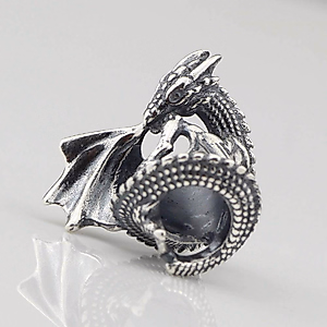 Fairytale Ice Fire Dragon Sterling Silver Charm Bead For Pandora & Similar Charm Bracelets & Necklaces