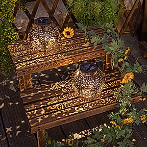 Solar Lanterns Outdoor Waterproof Garden Decorative Lights Owl Hanging Solar Lanterns for Patio, Table, Pathway, Balcony, Lawn, Yard Decor 2 Pack
