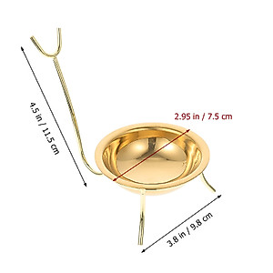 Hemoton Standing Spoon Rest Stainless Steel Spoon Rset Spoon Ladle Holder Scoop Storage Rack Skimmer Spoon Stand Kitchen Utensil Organizer for Home Restaurant Coffee Spoon Holder