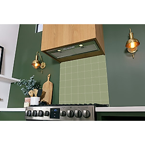 Broan-NuTone Elite 27.6-inch Custom Power Pack Range Hood Insert for External Blower with 2-Speed Exhaust Fan and Light, Stainless Steel