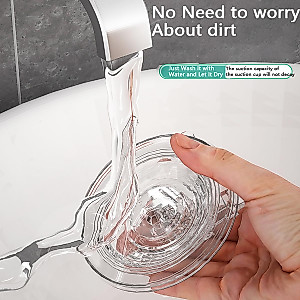 LYZOLICS Shower Caddy Reusable Suction Cup Shelf Clear Bathroom Shower Organizer Drill-Free Strong Suction Shower Shelves Storage Basket for Bathroom (Clear Basket) (4.33inch)