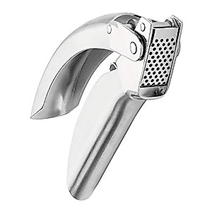 Kuhn Rikon Epicurean Garlic Press, Stainless Steel, 6.5 x 1 x 1.5 inches, Silver