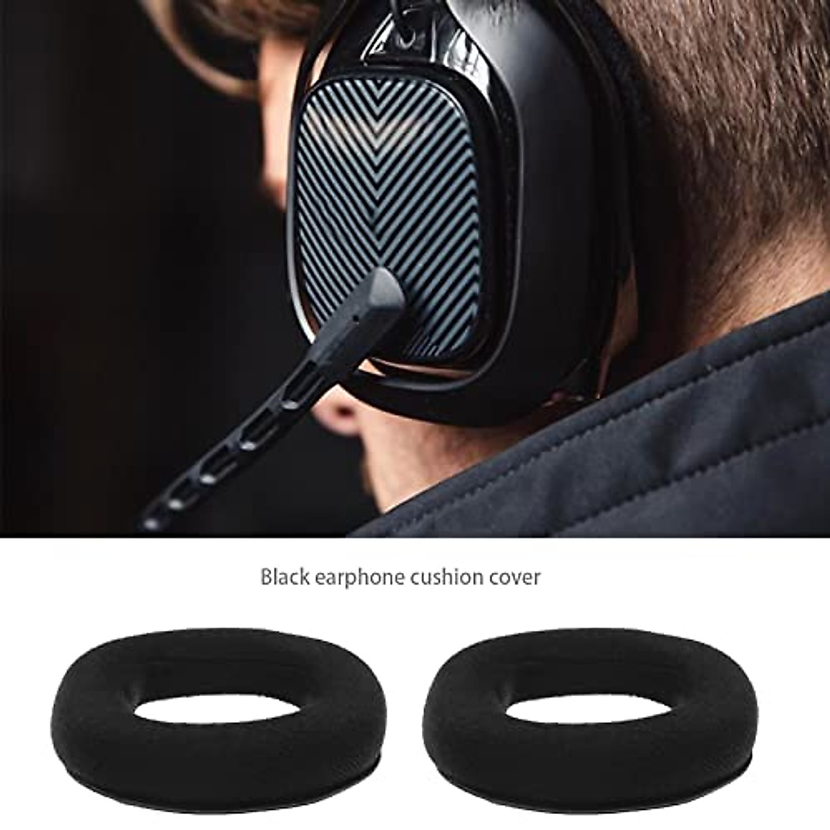 Pair of Replacement Soft Velour Headphones Earpads Foam Ear Pads Cover Cushions Compatible with Astro A40 TR A50 Headset Ear Cushion Repair Parts