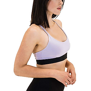 Spalding Women's Active Yoga Light Support Sports Bra Blue Lilac