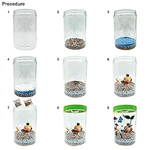 Waitahug Light up Terrarium Kit for Kids with LED Light on Lid - Stem Plant Educational Toys - DIY Your own Mini Garden in a Jar which Glows at Night - Stem Toys - Gardening Gifts for Kids Age 4-12