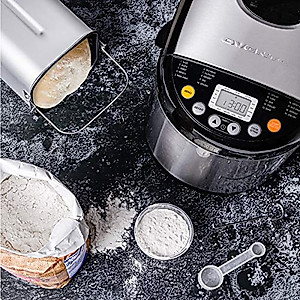OVENTE Bread Maker Machine with Gluten Free Setting, 19 Preset Menu, Digital Display and Nonstick Baking Pan, Perfect for Homemade Loaf, Sourdough, Wheat, Dough, Black BRM5020B