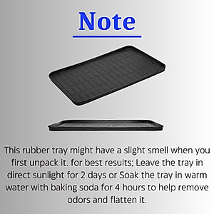 Goodyear - 2 Pack All Purpose Boot Mat for Entryway, Rubber Mats for Shoes, Boots, Pets, Garden and Paint - Indoor and Outdoor Use. 100 Percent Rubber - Size 16"x30" (2)