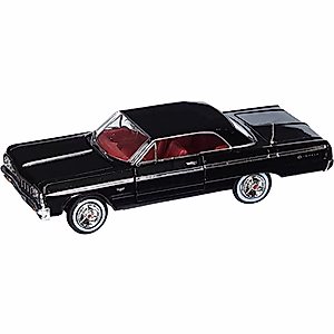 Motor Max New 1:24 W/B American Classics Collection - Black 1964 Chevrolet Impala Hardtop Diecast Model Car