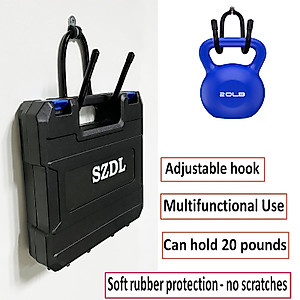 Pmsanzay Power Tool Organizer, 2 Pack Heavy Duty Drill Holder Wall Mount Hangers, Tool Holder and Storage Rack Utility Storage Shelves for Power Tools Garage Organization for Men Dad Gift