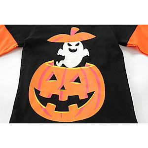 Halloween Shirts Little Boys Girls T-Shirts Glow in The Dark Ghost Long Sleeve Tees Kids Pumpkin Tops 10 11 Years