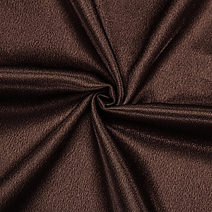 Hi-Tie Mens Long Sleeve Dress Shirt Satin Button Down Casual Prom Wedding Regular Fit Button Up Shirt,Dark Coffee Satin,XX-Large