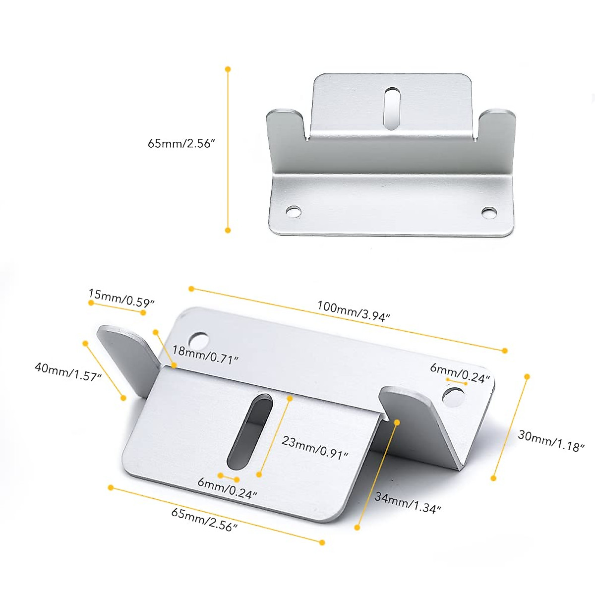 BougeRV 8 Units Solar Panel Mounting z Bracket, Supporting for RV, Roof, Boat, Off Grid, 2 Set of 4 Units