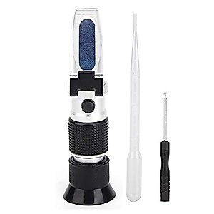 Refractometer Concentration Meter, Handheld Refractometer Hydrometer, 0 to 90% Sugar Test Tool for Most Liquid Sugar Test