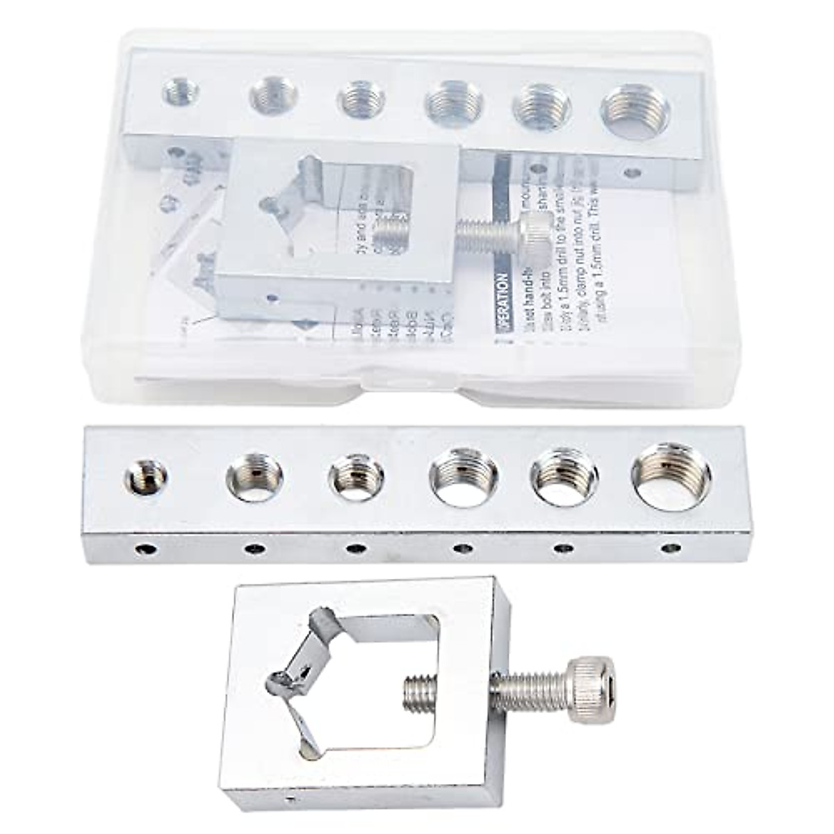 Wire Lockwire Nut Kit, Nut and Bolt Drill Jig Metric VS559 Metal High Hardness Precise Safe Wire Drill Guide Set Fit for Secure Locking Wire