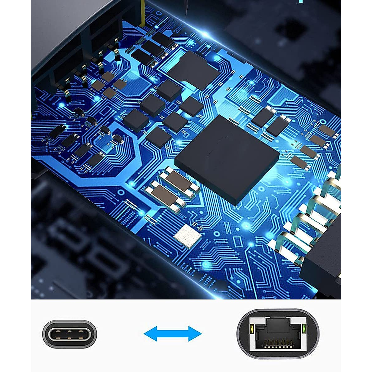 USB C to Ethernet Adapter, Xizoho RJ45 to USB Type-C Gigabit Ethernet LAN Network Adapter, Compatible with MacBook Pro, MacBook Air, iPad Pro, Surface, XPS and More