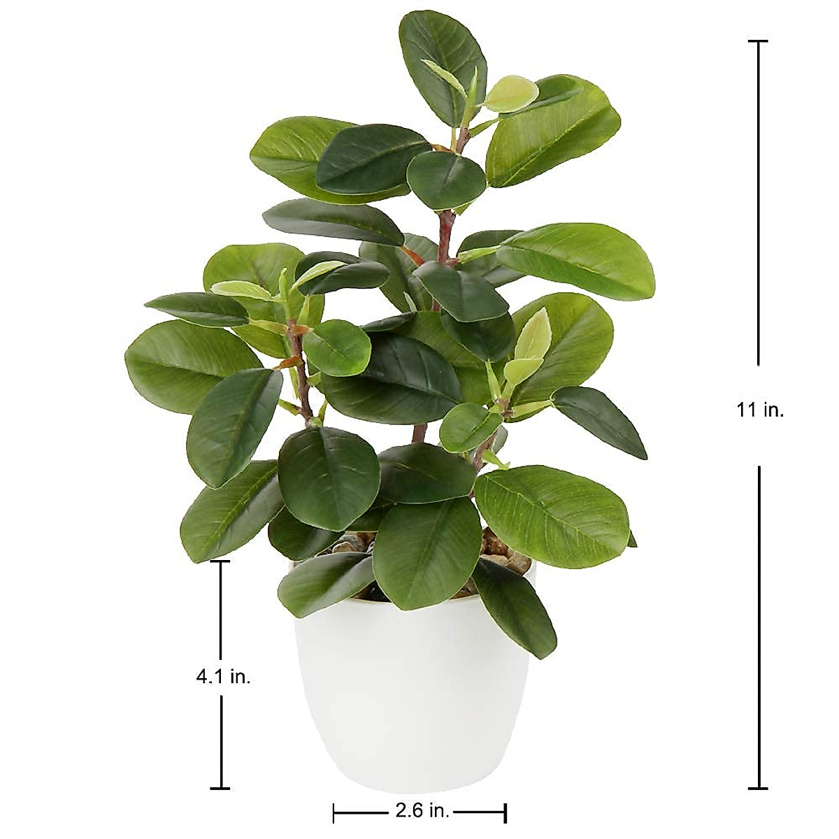 Briful Artificial Plants Mini Camellia Potted Fake Plants Small Faux Plastic Plants Desk Plant Artificial Flowers with Vase for Home Office Desk Kitchen Garden Indoor Decor