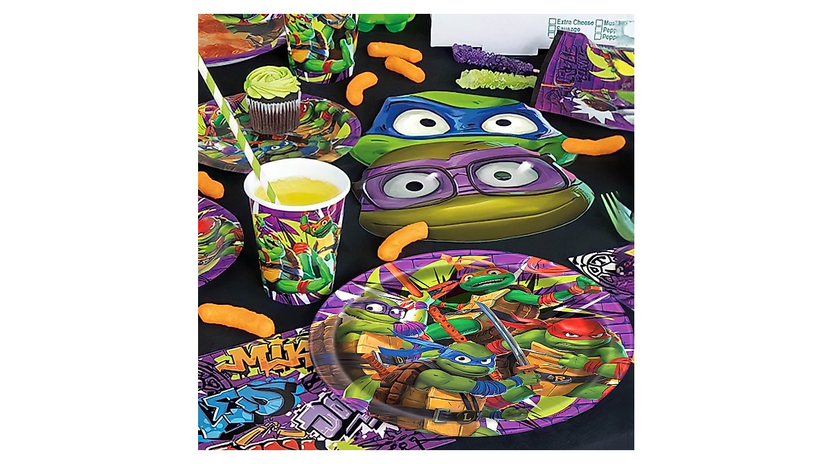 Teenage Mutant Ninja Turtles Paper Plates - 8 Pack for Themed Parties