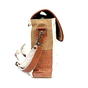 CLA Upcycled Canvas Star Crossbody Bag, Upcycled Canvas & Cowhide Crossbody Bag, Upcycled Canvas & Cowhide Leather Crossbody Bag for Women, Canvas Crossbody Bags for Women