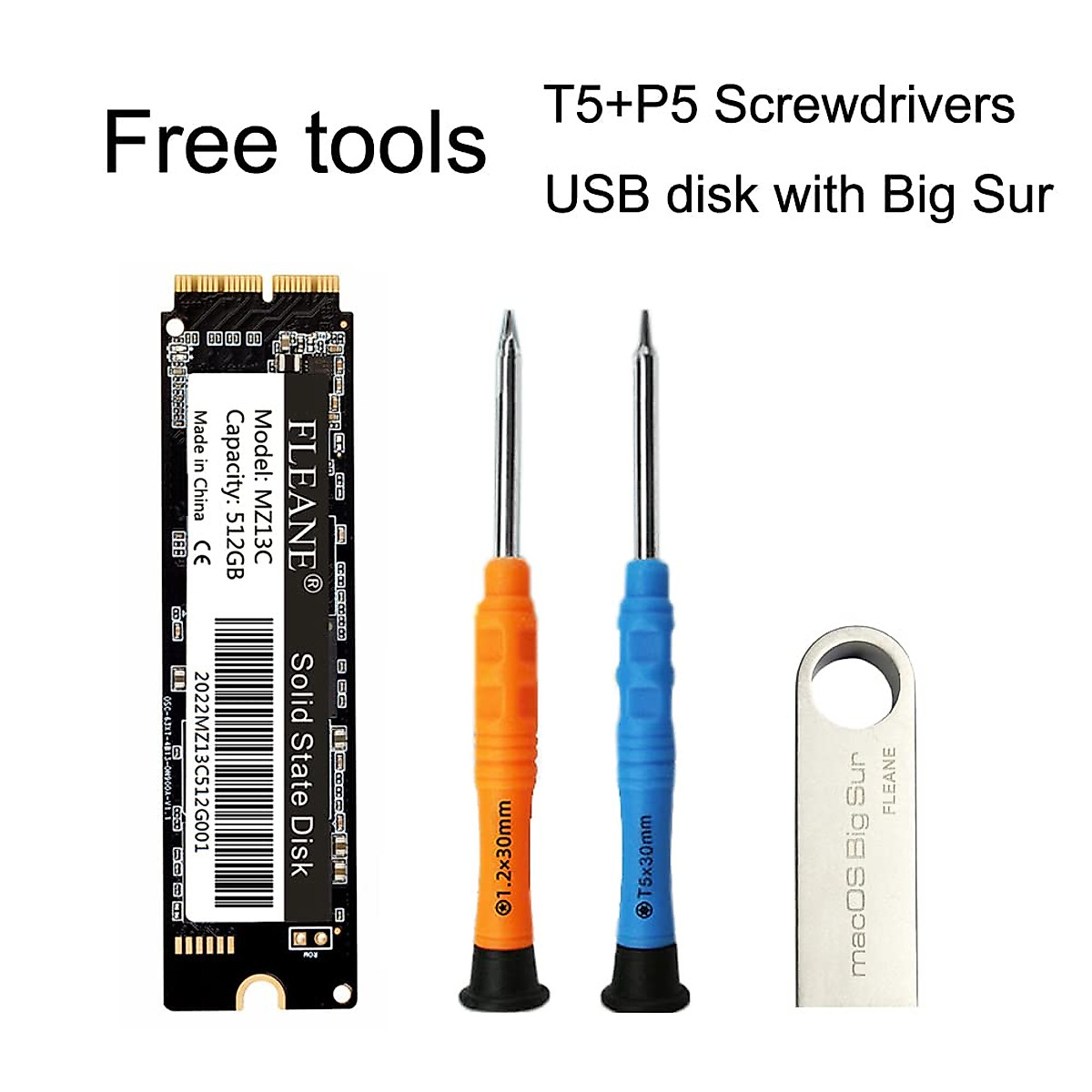 FLEANE MZ13C 256GB SSD Replacement for MacBook Pro A1398 A1502 (Late 2013-2015), MacBook Air A1465 A1466 (Mid 2013-2017), iMac (Late 2013-2017)