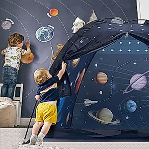 Gentle Monster Space Play Tent for Kids, Indoor Universe & World Playhouse for Boys, Imaginative Gift for Toddlers & Children 3 4 Years Old, Up - 47 x 47 x 43 Inch