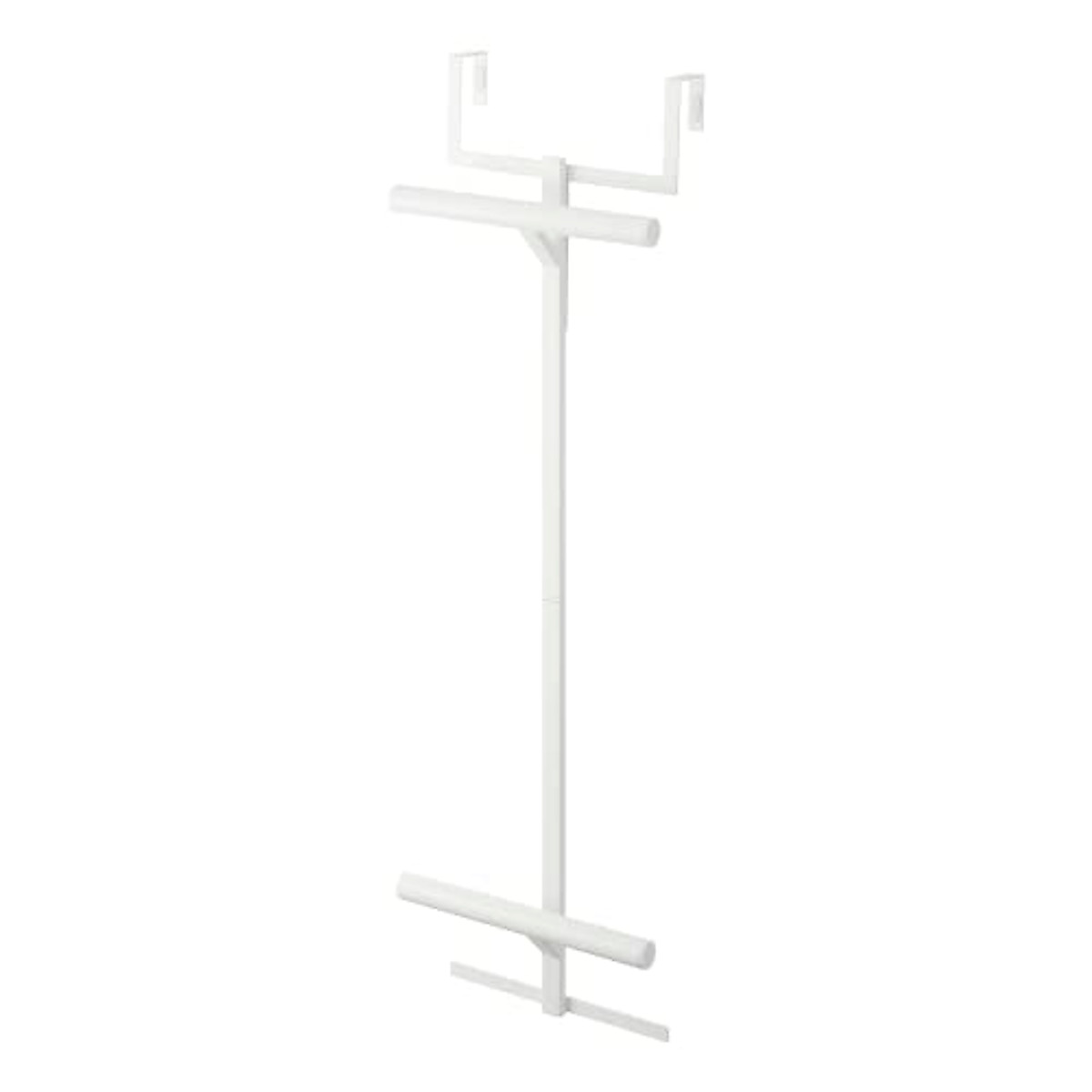 YAMAZAKI Home Tower Backpack Over The Door Hanger for Closet Or Bedroom, Two-Tiered Bookbag Metal Storage Rack, Easy Installation - Steel