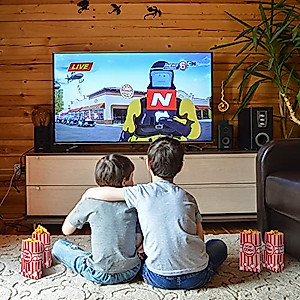 Movie Night Paper Popcorn Bags 2 oz Flat Bottom Popcorn Boxes Red and White Popcorn Container Disposable Popcorn Sleeve Large Popcorn Bucket for Retro Movie Themed Party Carnival Supplies(200 Pieces)