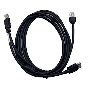 Split Y cable for TMSL-53CR TMSL-55CR TMSL-56CR TMSL-57CR Barcode Scanner Cradle, one side of Y cable is to USB wall charger, one side is to connect laptop