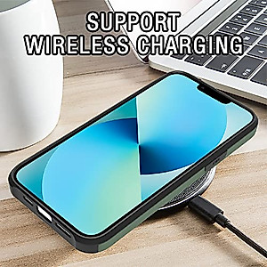 ZIYE for iPhone 13 Case with Card Holder,for iPhone 13 Wallet Case Anti-Scratch Dual Layer Hidden Pocket Phone Case Shockproof Cover Compatible with for iPhone 13 5G-Green