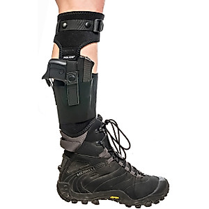POLICE Ankle Holster for Concealed Carry, Leg Gun Holster Pistol Airsoft Holsters, Comfortable & Durable Gun Holsters for Women Man, Left Right Handed - Universal Fits Various Gun Sizes and Brands.