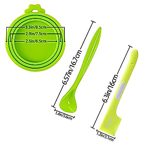Ainvhh 8 PACK Can Lids, Pet Food Can Cover and Food Mixing Spoons Food Canned Scoop, Fits Most Standard Size Dog and Cat Can Tops for Pet Cat Dog Feeding Can and Wet Food Storage