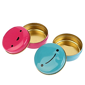 miihello 45g Metal Round Tins Aluminum Tin Cans Containers with Screw Lid for Lotion Bars, Balms, Salve, Spices Or Beard Balm