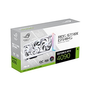 ASUS ROG Strix GeForce RTX™ 4090 White OC Edition Gaming Graphics Card (PCIe 4.0, 24GB GDDR6X, HDMI 2.1a, DisplayPort 1.4a)