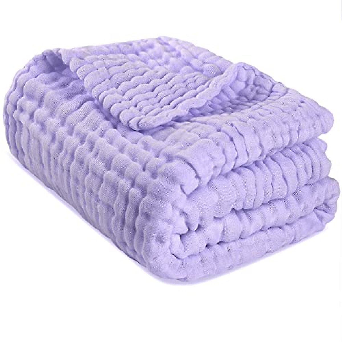 HardNok Muslin Swaddle Blanket 6 Layer Gauze, Super Soft Swaddle Wrap Blanket/Bath Towel/Nursing Cover/Bed Blankets for Boys Girls as Shower Gift (1, Noble Purple)