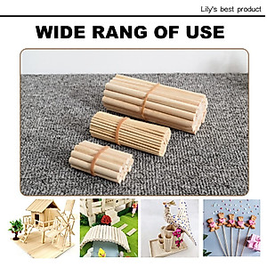 HOPELF 10PCS Bamboo Sticks - 1/2 x 17.5 Inch Dowel Rods for Crafts, DIYers