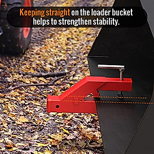 Sulythw Clamp On Trailer Hitch 2" Ball Mount Receiver Adapter for Tractor Bucket Kubota