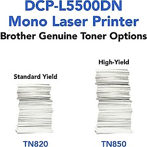 Brother Monochrome Laser Printer, Multifunction Printer and Copier, DCP-L5500DN, Flexible Network Connectivity, Duplex Printing, Mobile Printing & Scanning, Amazon Dash Replenishment Ready (Renewed)