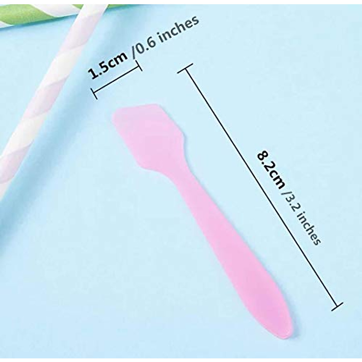 Reusable Mini Make-up Spatulas, 100 pieces,Transparent.