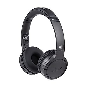 Altec Lansing Nanophones ANC Bluetooth Wireless Active Noise Cancelling Headphones On Ear Headphones 12 Hour Battery Life, Foldable Earcups, Removeable Mic for Working and Learning from Home (Grey)